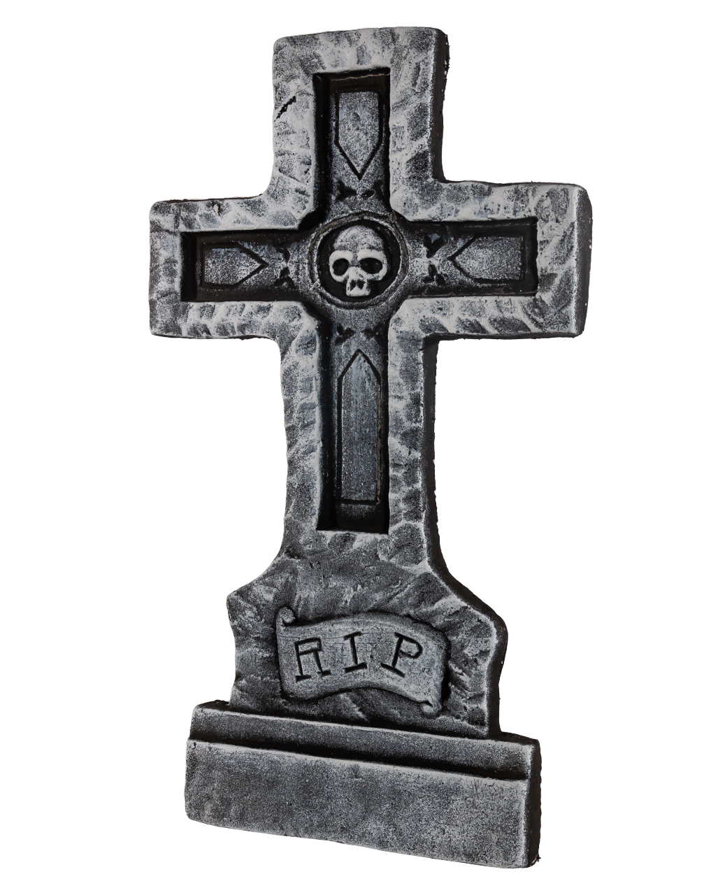 R.I.P. Gravestone Cross With Skull 60cm | Halloween decoration ...