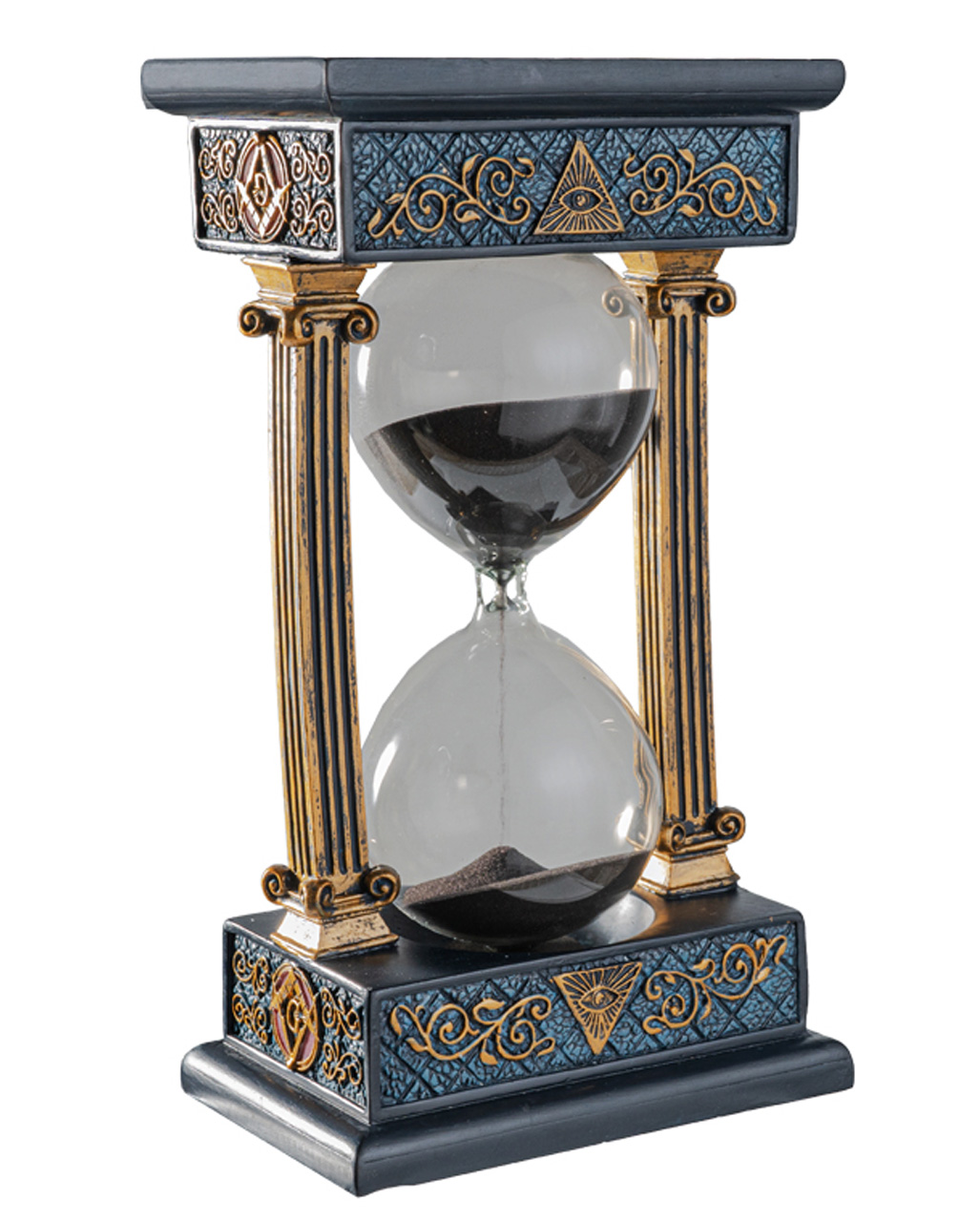Pillars Of Time - Freemason Hourglass 18cm as decoration | horror-shop.com