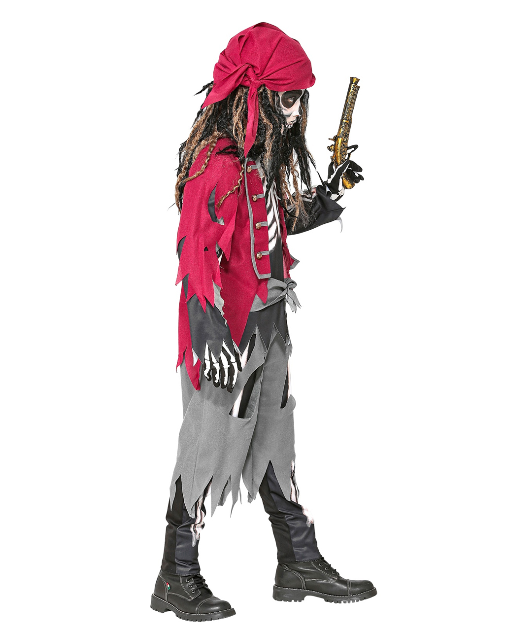 Skeleton Pirate Kids Costume for Halloween | Horror-Shop.com