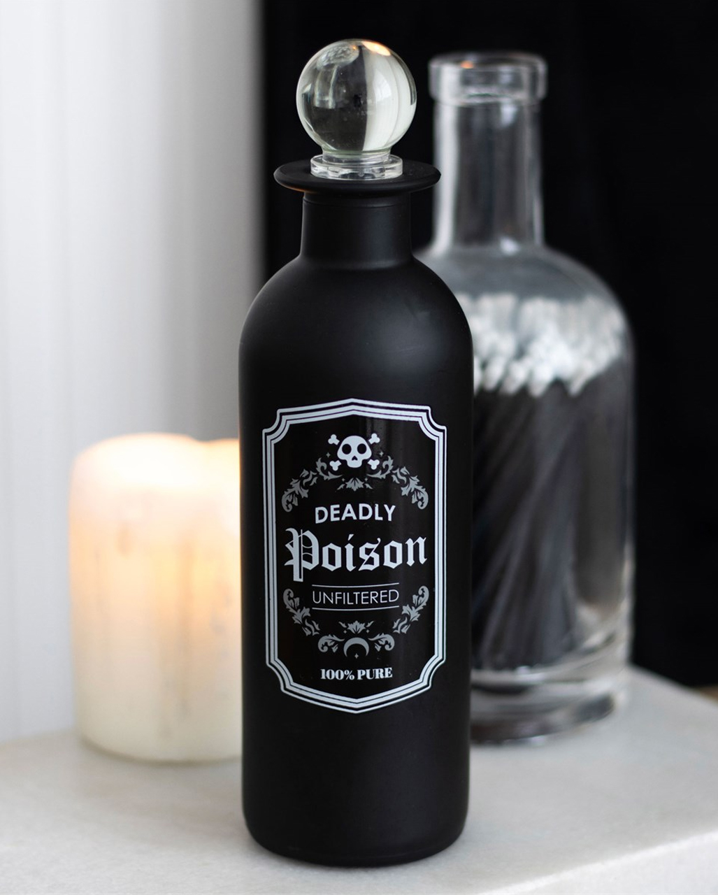 "Deadly Poison" Gothic Decoration Bottle 19cm as table decoration | Horror-Shop.com