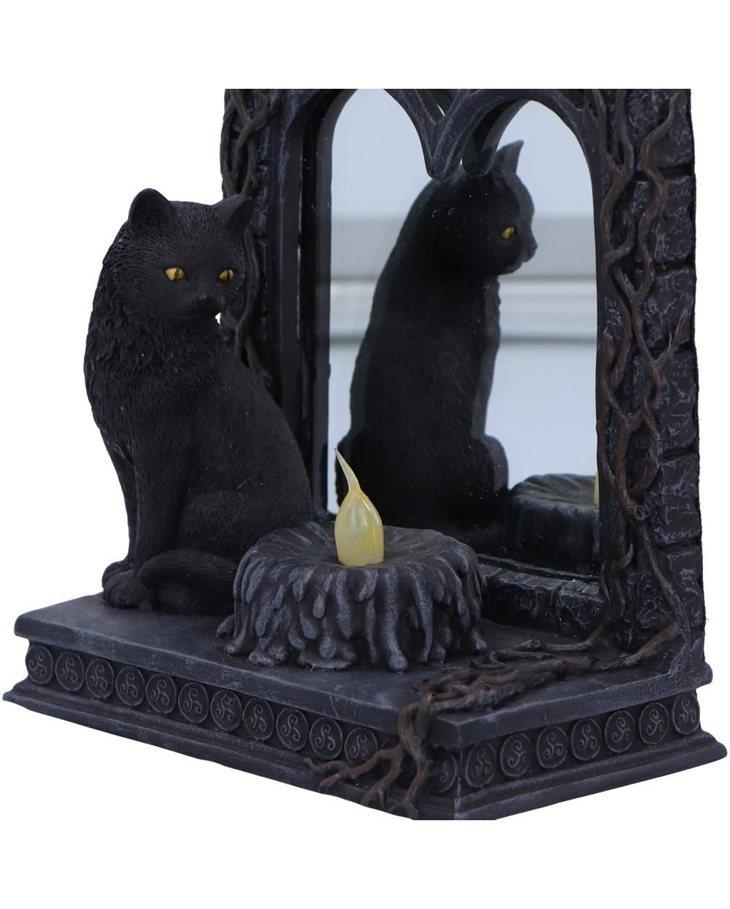 Magic Mirror With Cat & Candle 21cm ★ Gothic decoration | Horror-Shop.com