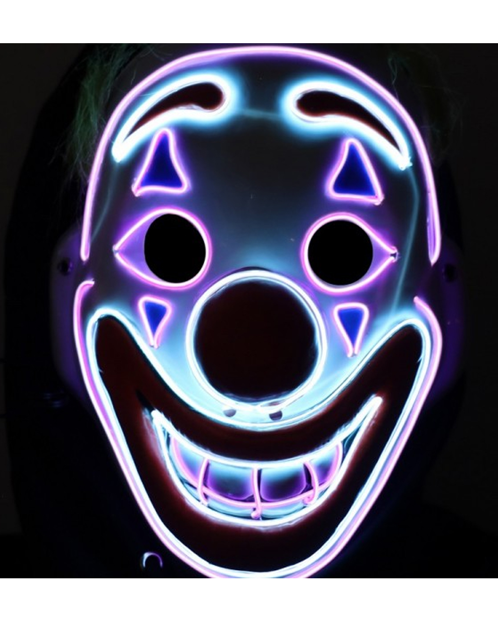 LED String Clown Maske | Halloween Horror Clown Maske | Horror-Shop.com
