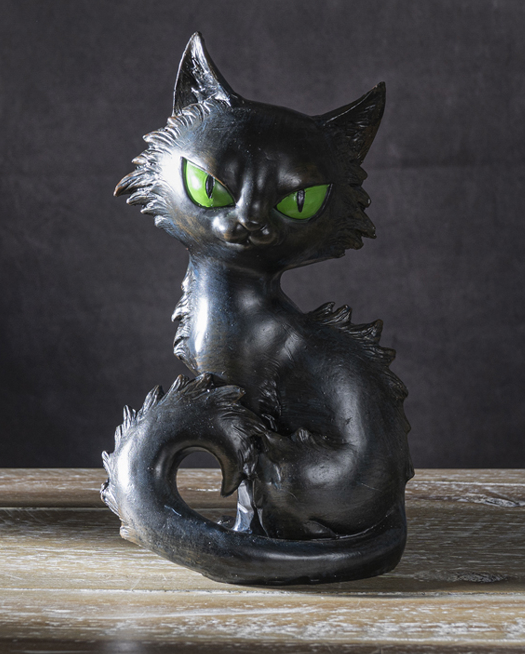 Rufus Witch Cat With Green Eyes 20cm as a gift | Horror-Shop.com