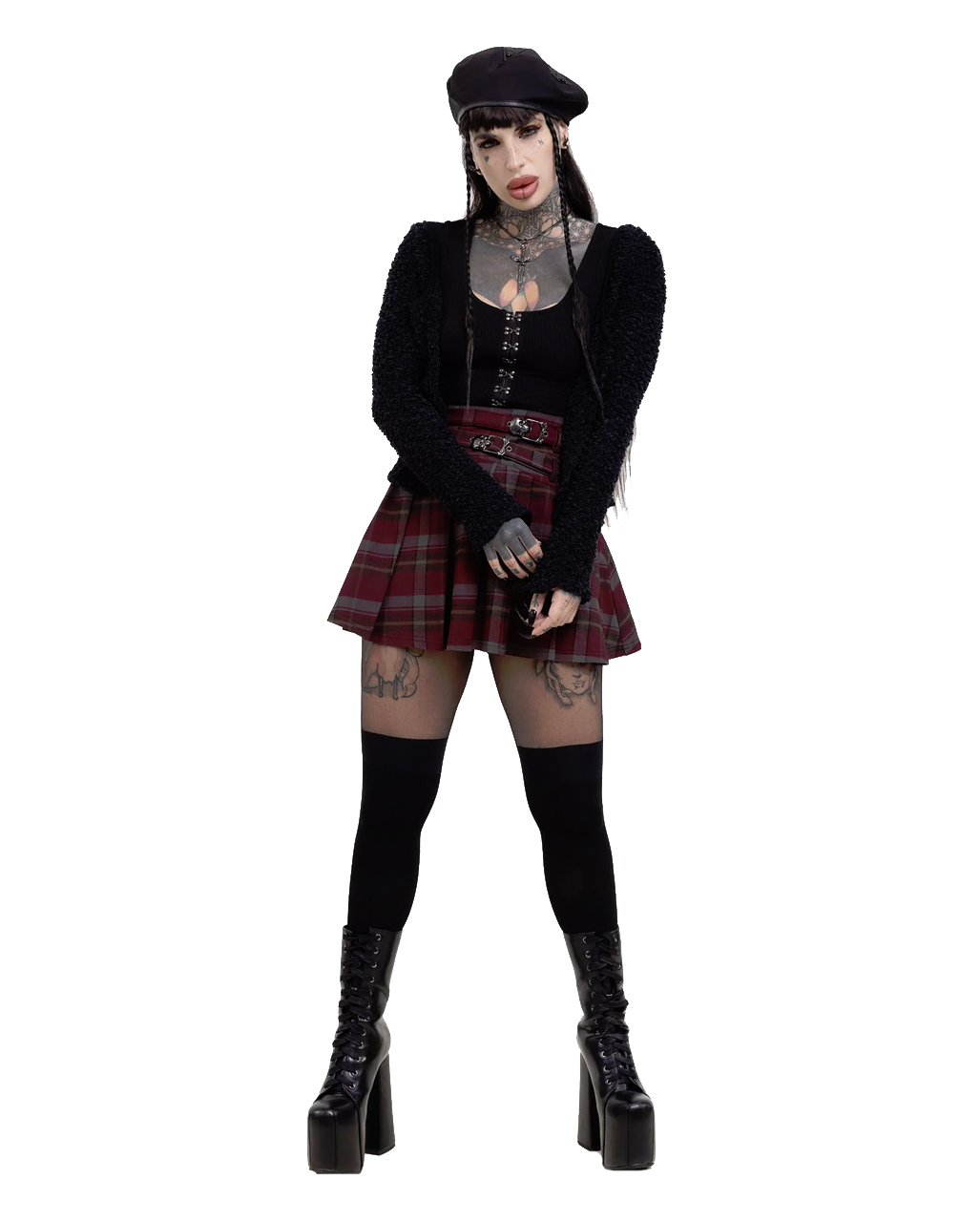 KILLSTAR Sable Riot Rock Buy ★ Gothic skirts | Horror-Shop.com