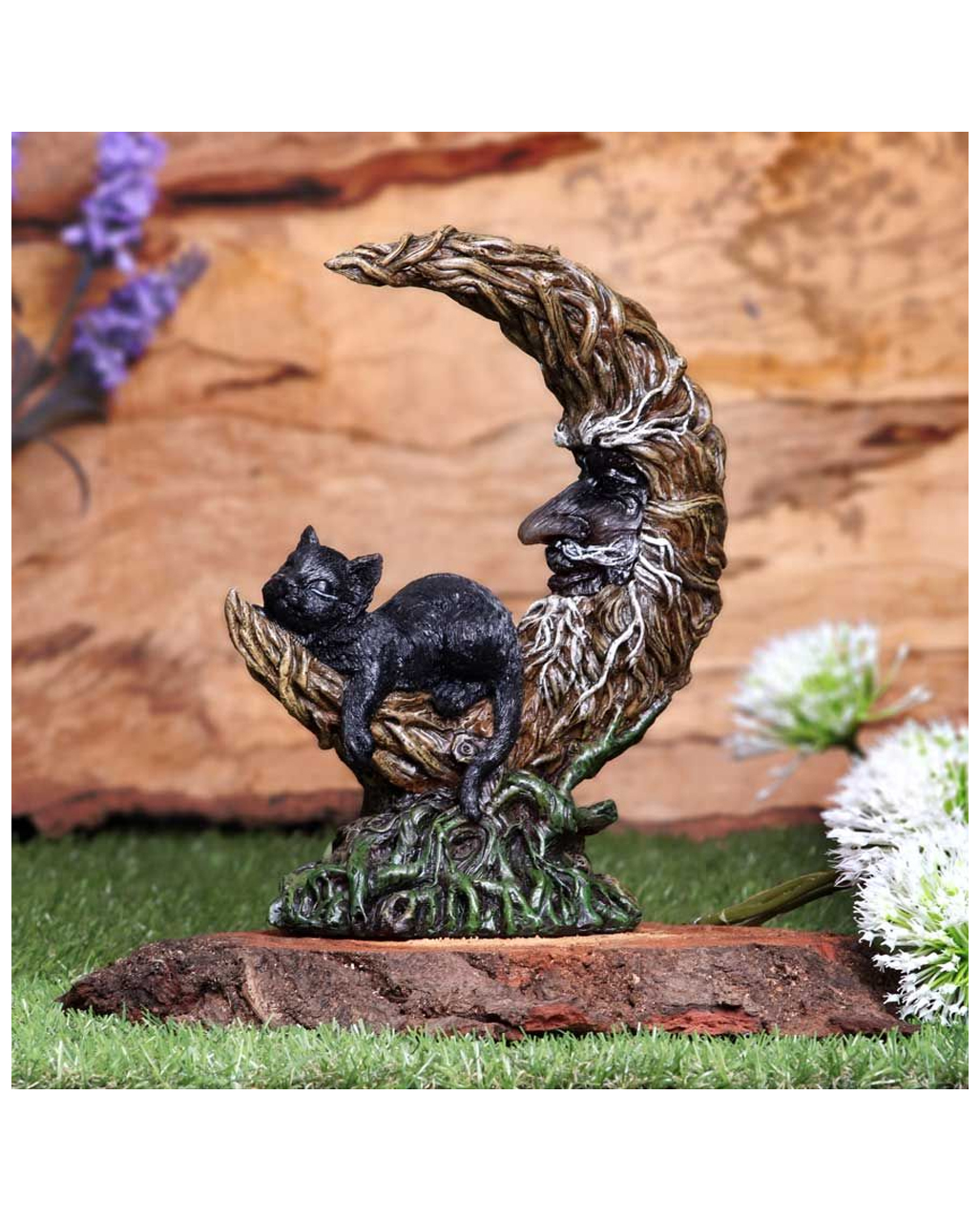 Sleeping Cat On Crescent Moon Figure 21,2cm order ★ | Horror-Shop.com