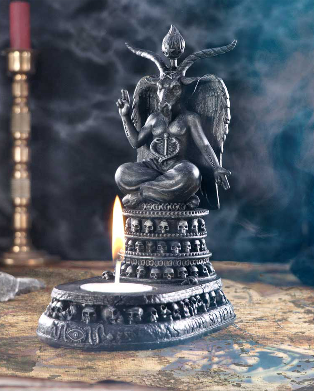 Baphomet's Devotion Tealight Holder 17cm | Horror-Shop.com