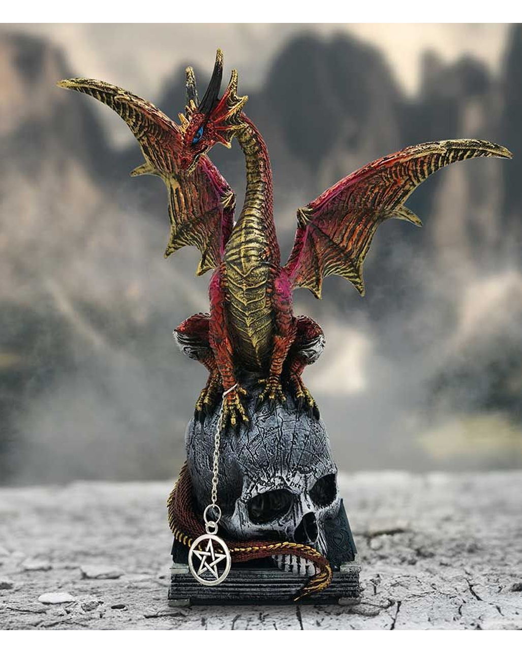 Fate Of The World Dragon On Skull Figure 23cm ★ | Horror-Shop.com