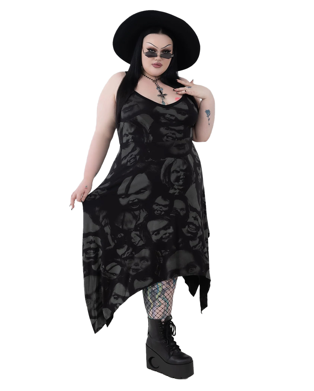 KILLSTAR Devils Lair Midi Dress Gothic Mode kaufen | Horror-Shop.com