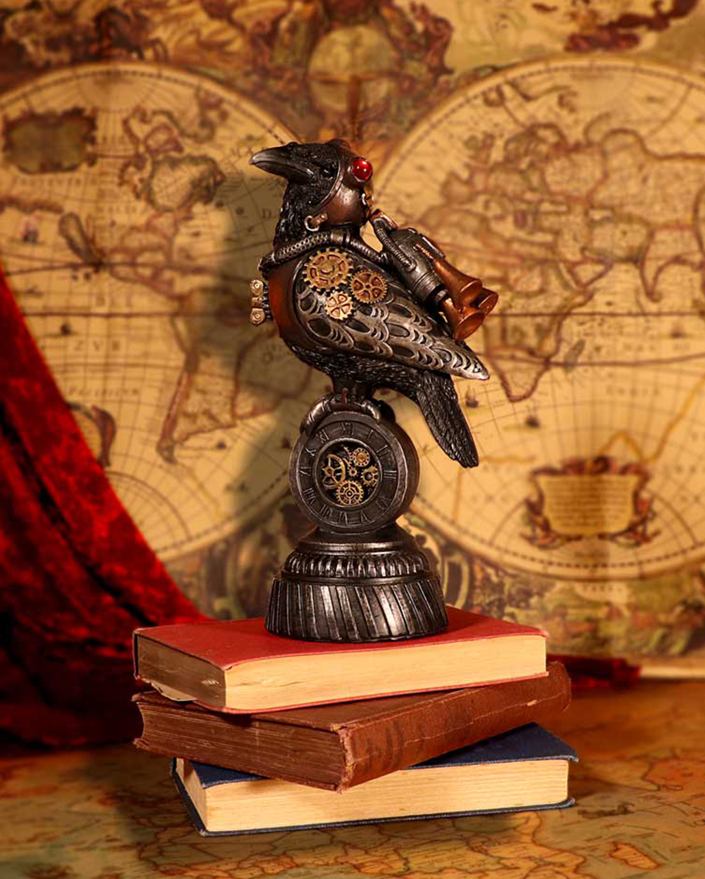 Rivet Raven Steampunk Figure 24cm as decoration | Horror-Shop.com
