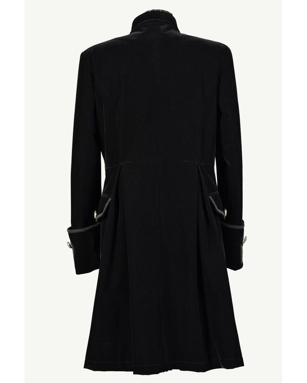 Gothic Aristokrat Herren Mantel Schwarzer Samt ★ | Horror-Shop.com